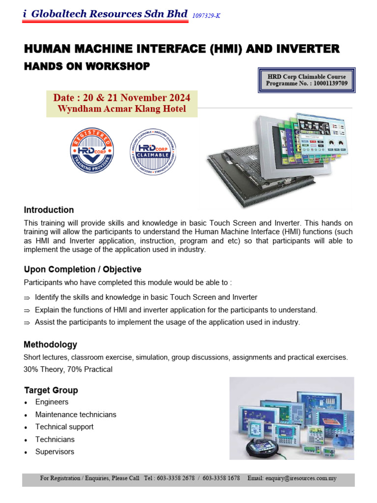 HMI and Inverter Workshop Training | PDF | Programmable Logic ...