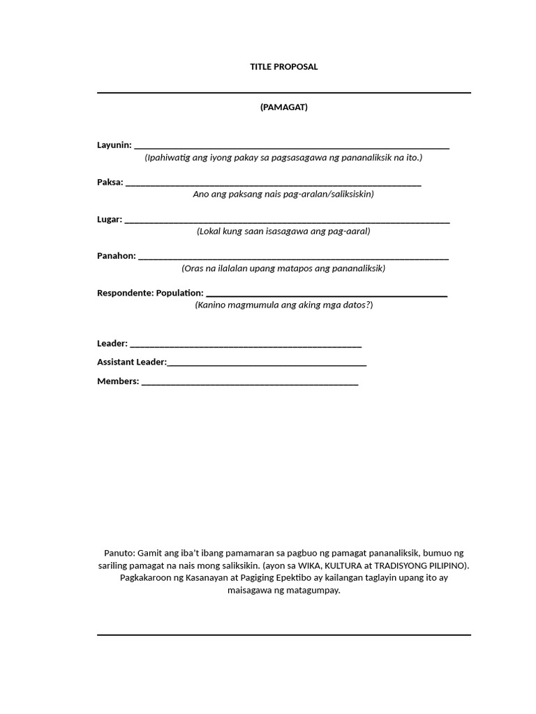 Title Proposal | PDF