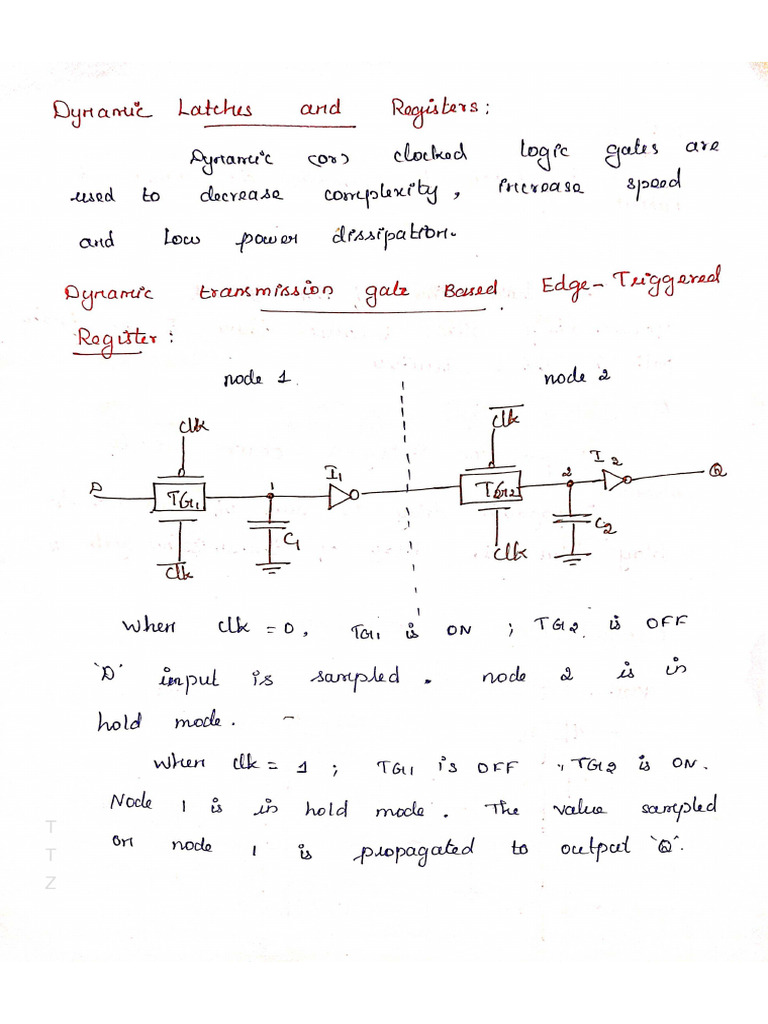 Dynamic Latches & Registers Notes - VLSI | PDF