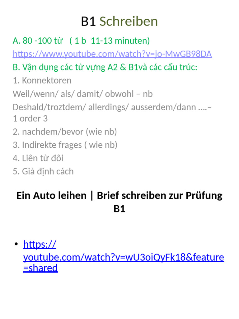 B1 Schreiben | PDF
