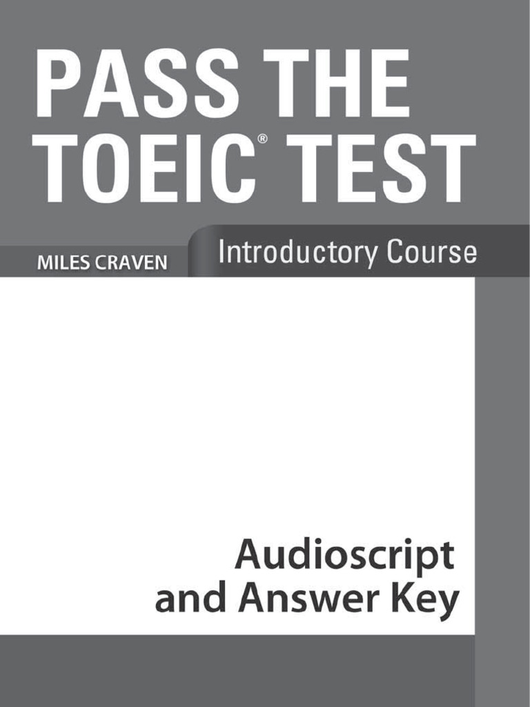 Pass The TOEIC Introductory AK | PDF | Bed