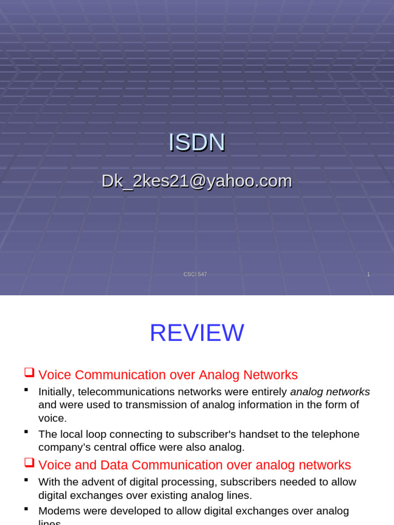 Integrated Services Digital Network | PDF | Telephone | Computer Network