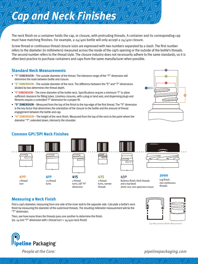 Resources - Cap and Neck Finishes | PDF | Engineering Tolerance ...