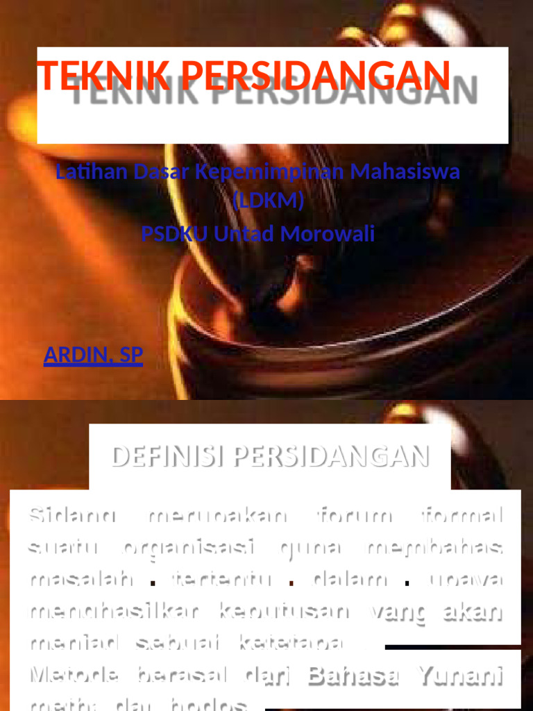Teknik Persidangan | PDF