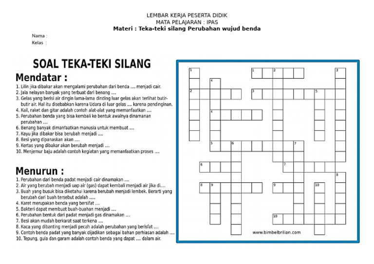 LKPD TTS Ipas Wujud Benda | PDF | Teknologi & Rekayasa
