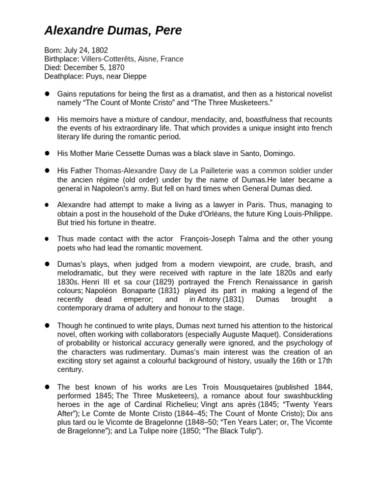 Alexandre Dumas | PDF | Alexandre Dumas | The Three Musketeers