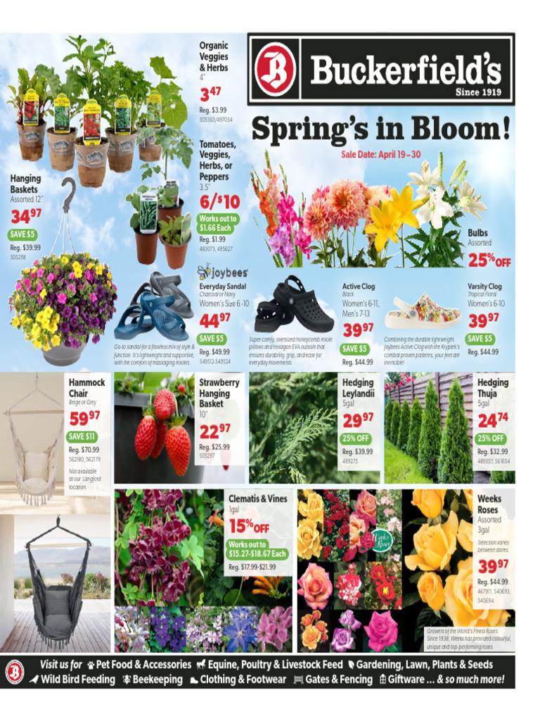 Spring Gardening & Outdoor Sale | PDF | Beehive | Fertilizer