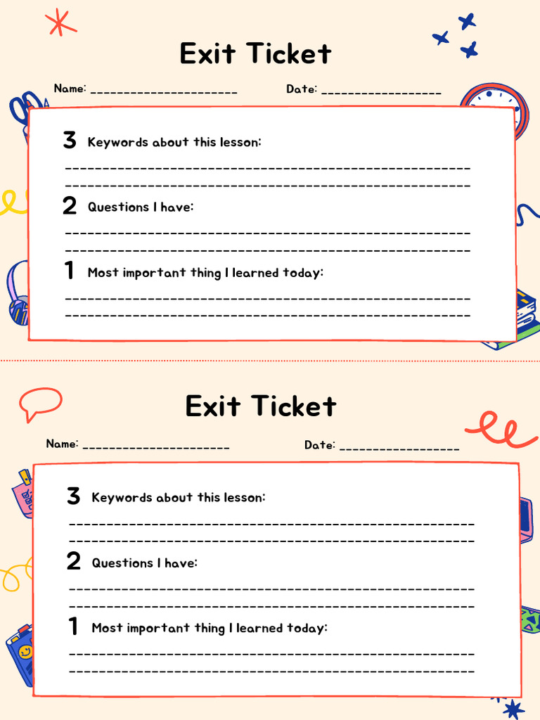 Exit Ticket | PDF