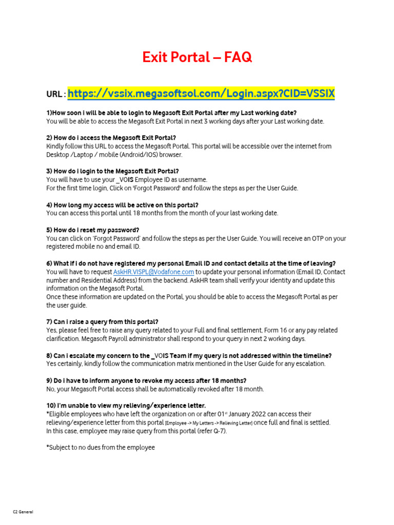 Exit Portal-FAQ v1 | PDF | Password | Cybercrime