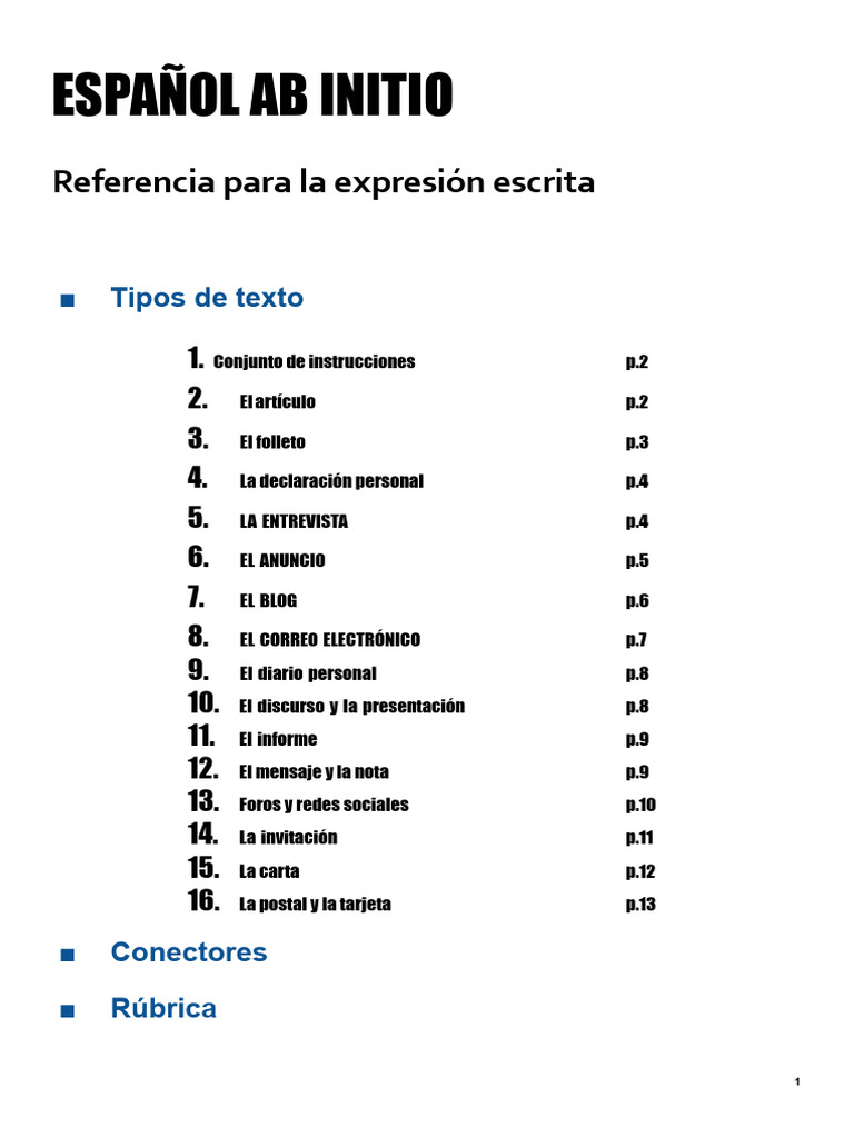 Guía de Textos en Español Ab Initio | PDF | Selfie | Proteínas