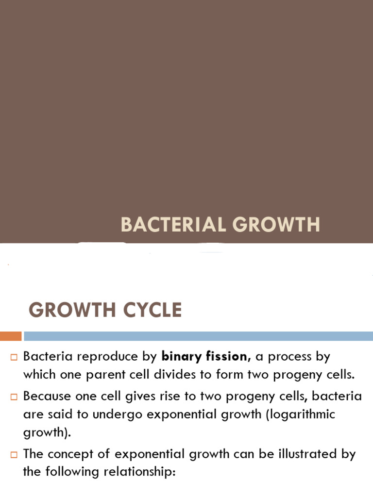 Bacterial Growth Cycle Explained | PDF | Bacteria | Biology