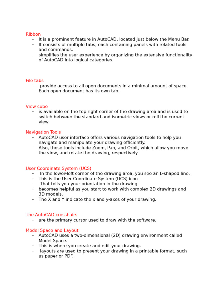 Parts Of Autocad Grade 9 Ict Pdf Graphical User Interfaces Window Computing 