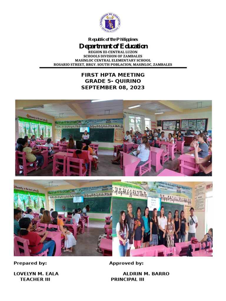 First Hpta Meeting Documentation | PDF