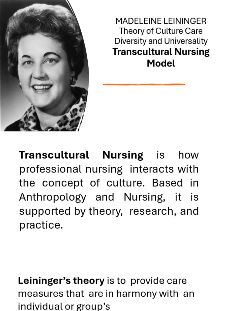 Madeleine Leininger Transcultural Nursing | PDF