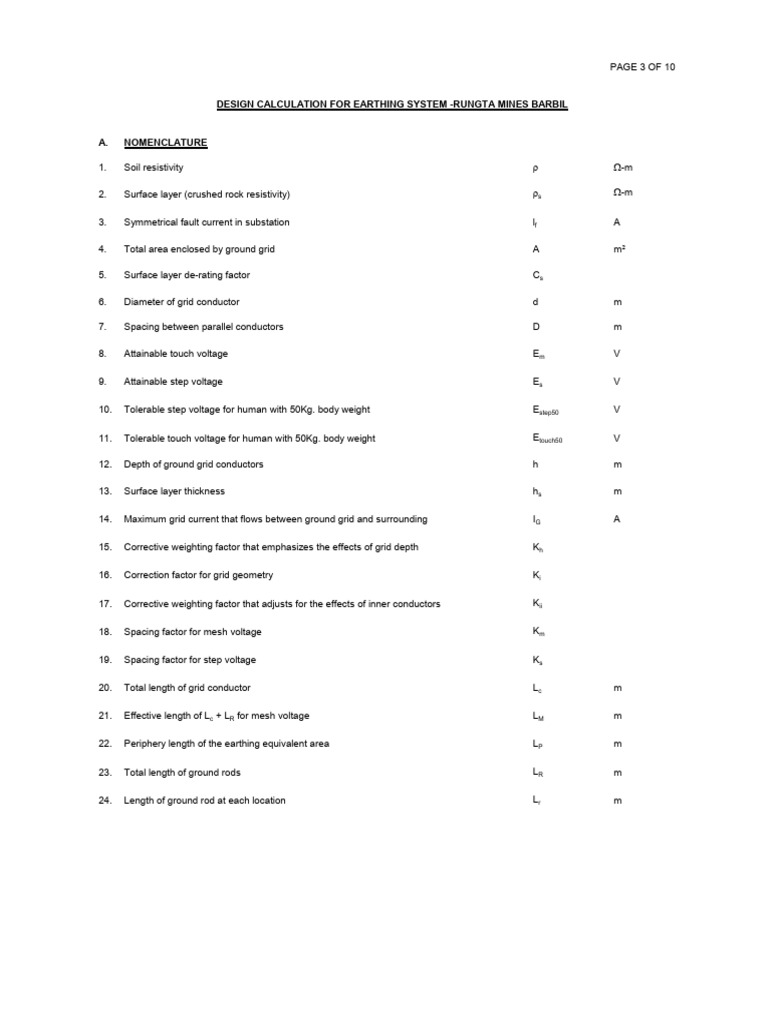 Earthing Design Design-61.43 | PDF | Electrical Substation | Physical Quantities