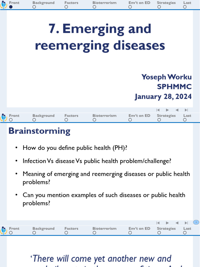 Emerging and Re-Emerging PH Problems - Yoseph - 2024 | PDF | Climate ...