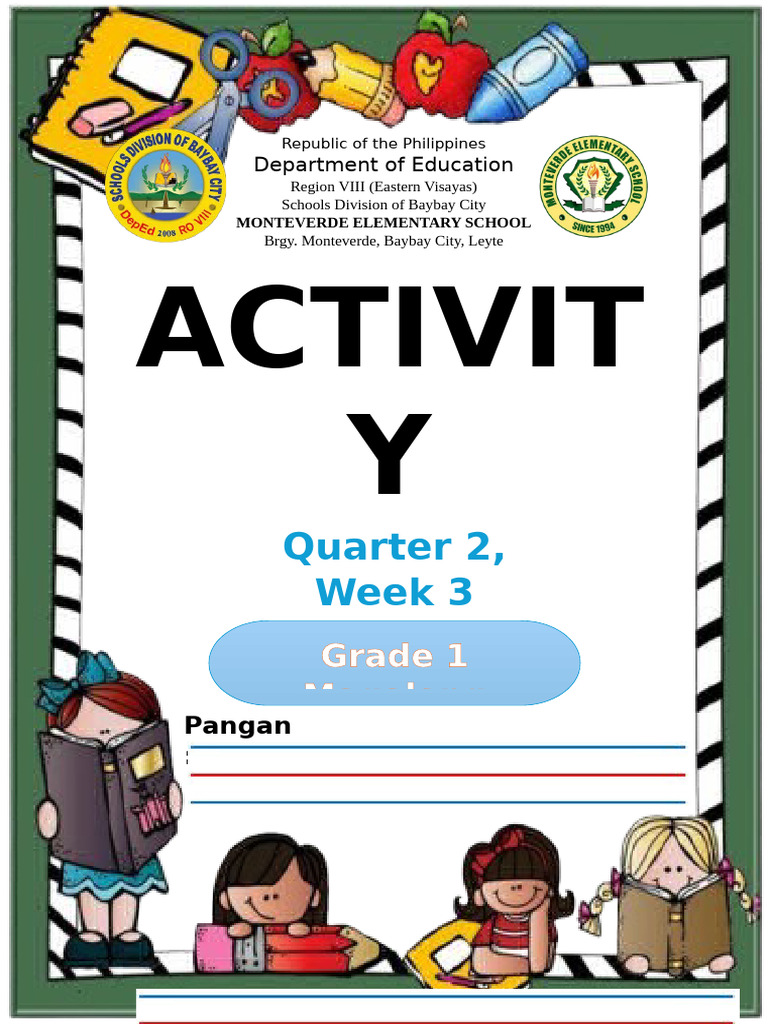 Activit Y Sheets: Quarter 2, Week 3 | PDF