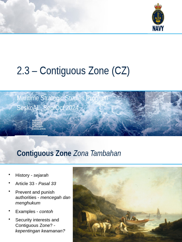 AAA Day 2 - MSSP Presentation 2.3 - The Contiguous Zone (CZ) | PDF ...