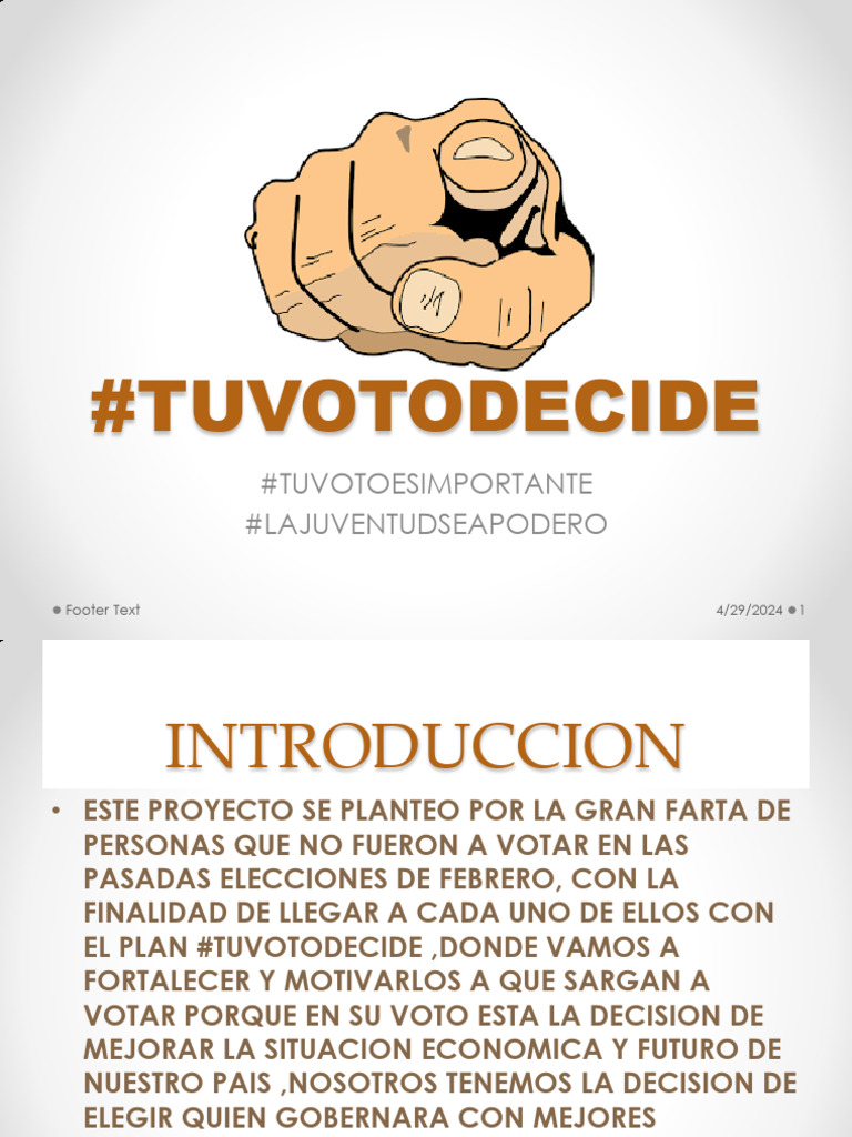 Motiva tu Voto: Proyecto Electoral 2024 | PDF | Gobierno