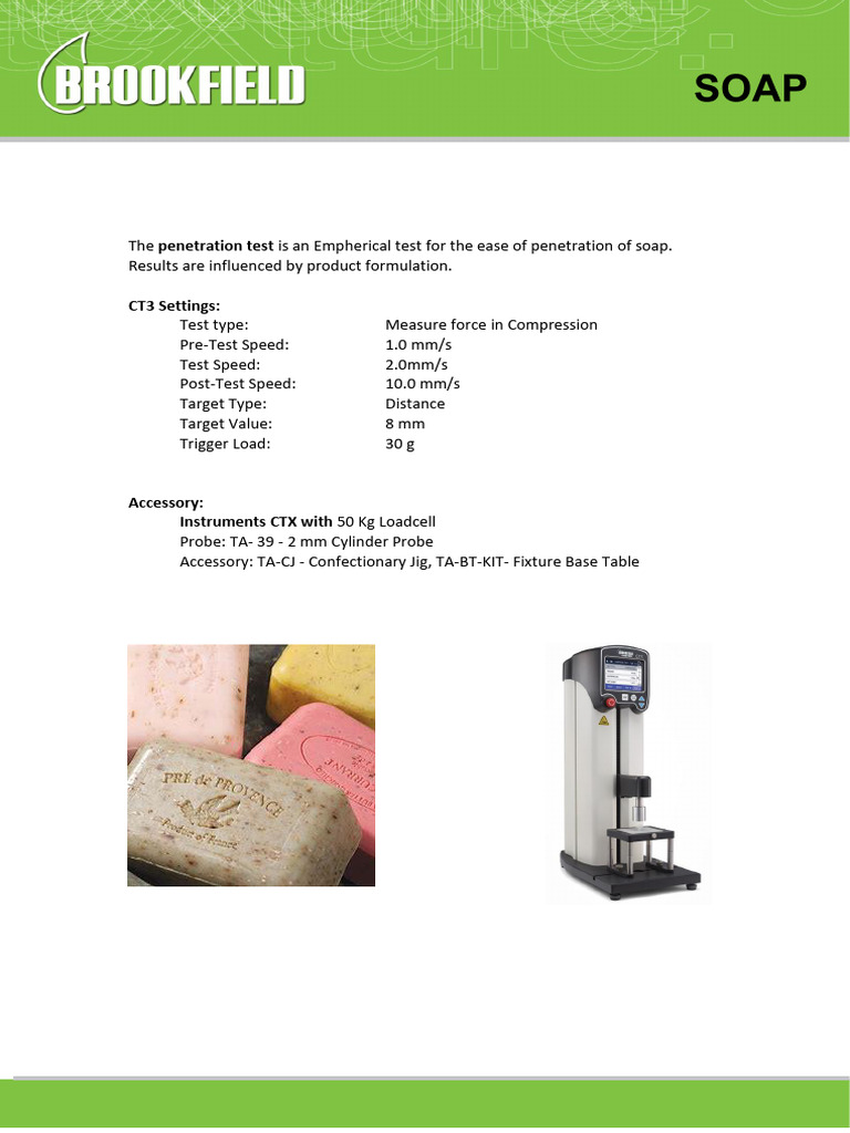 Soap Hardness Comparison Test Results | PDF | Hardness | Force