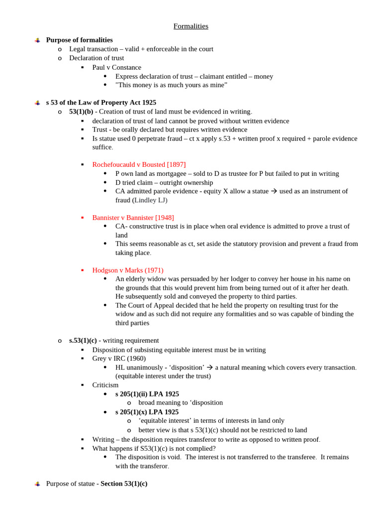 Formalities | PDF | Civil Law (Legal System) | Legal Documents