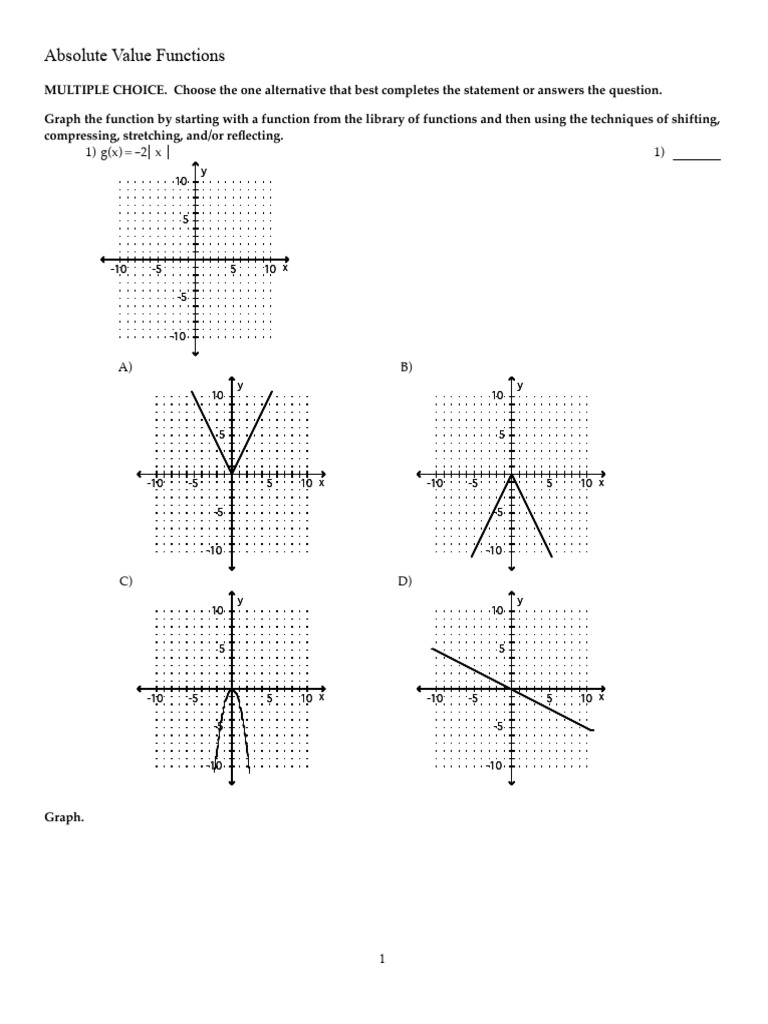 Absolute Value Functions | PDF | Mathematics | Mathematical Concepts