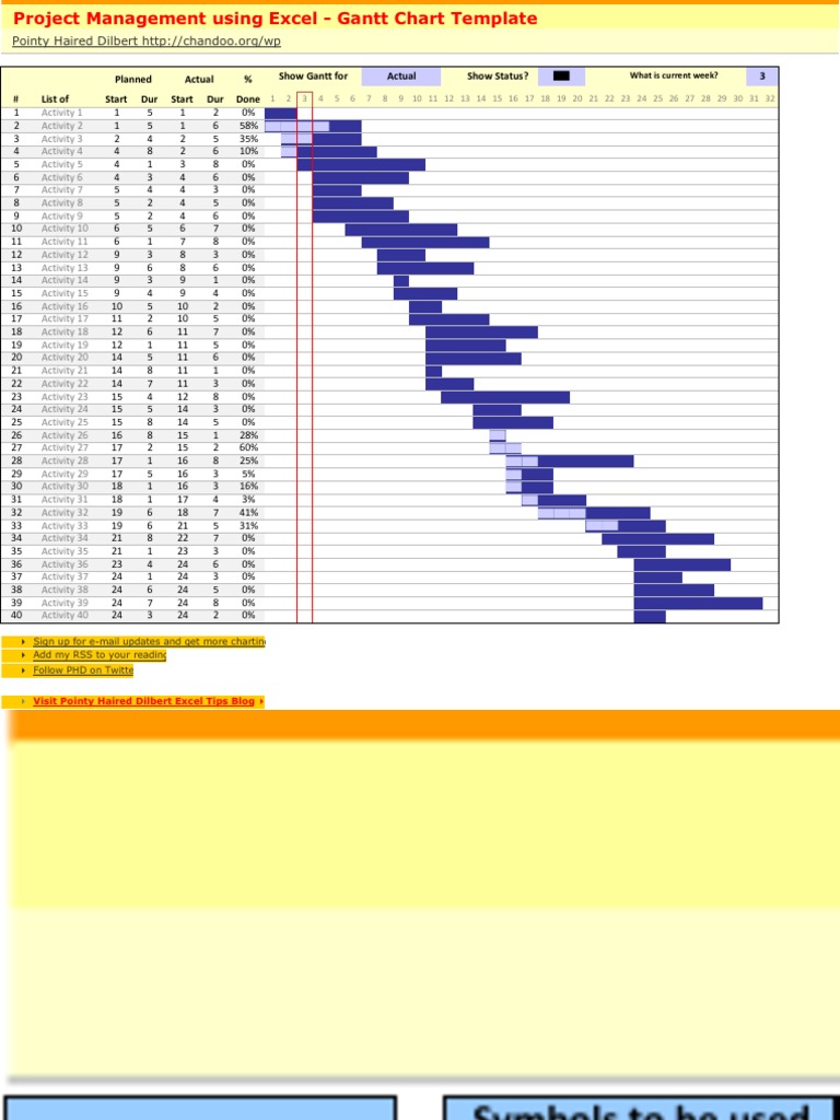 Gantt Chart Template for Projects | PDF | Home & Garden