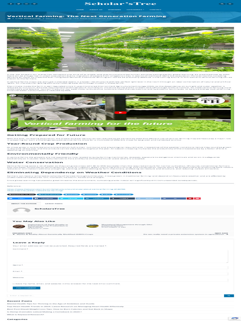 Vertical Farming: The Next Generation Farming | PDF | Agriculture ...