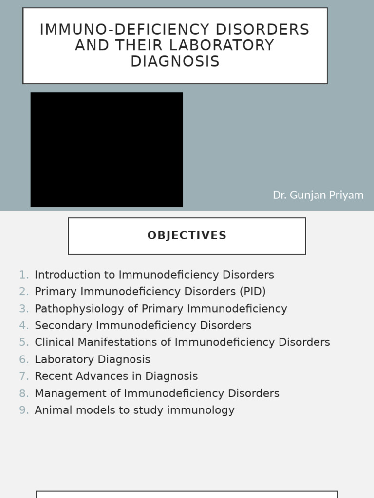 Immuno-Deficiency Disorders and Their Laboratory Diagnosis | PDF ...