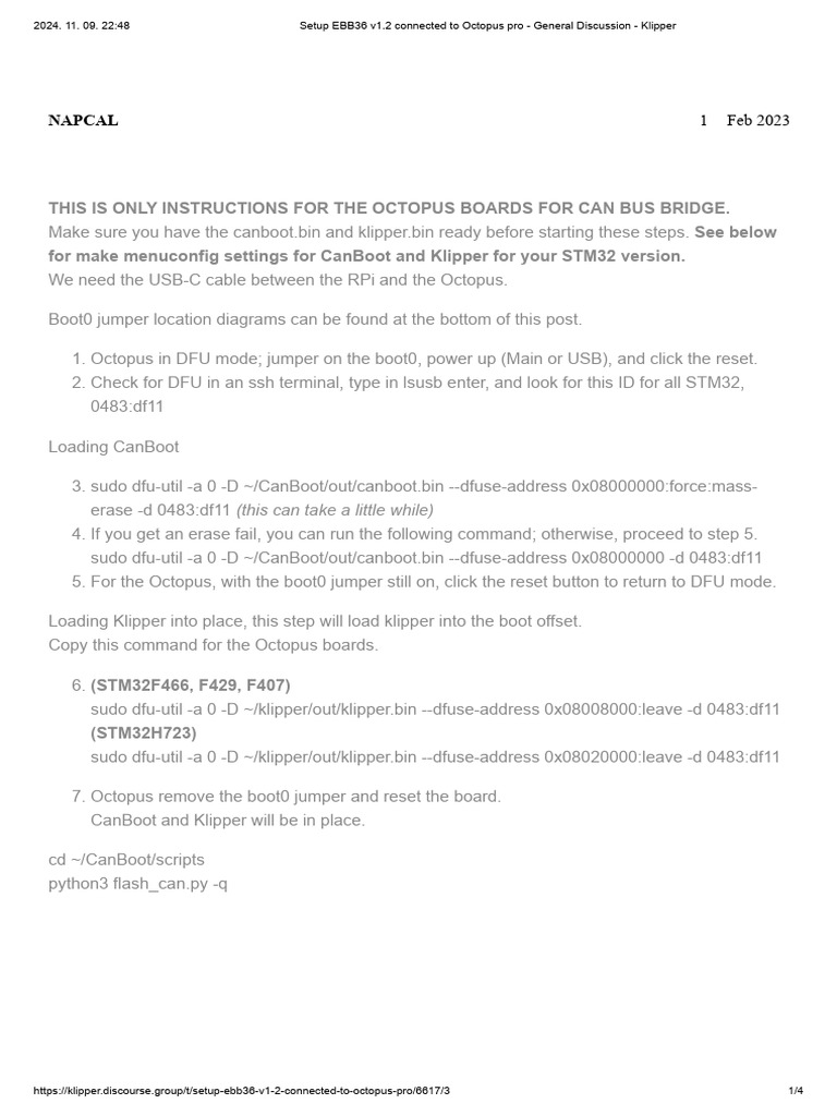 Setup EBB36 v1.2 Connected To Octopus Pro - General Discussion ...