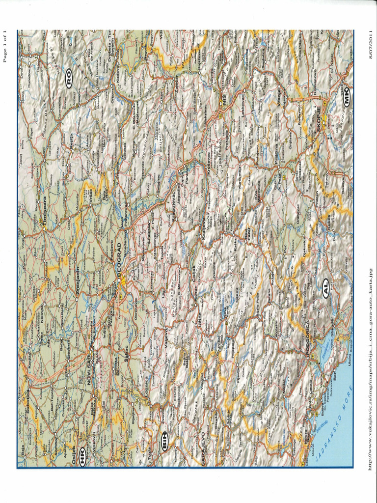Srbija Itinerer 1 20230710160820490 The Map A3 | PDF