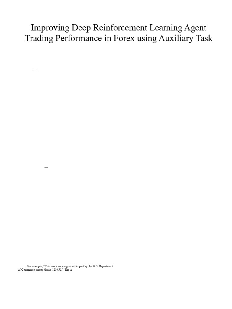 Improving Deep Reinforcement Learning Agent Tradin | PDF | Machine Learning | Cognition