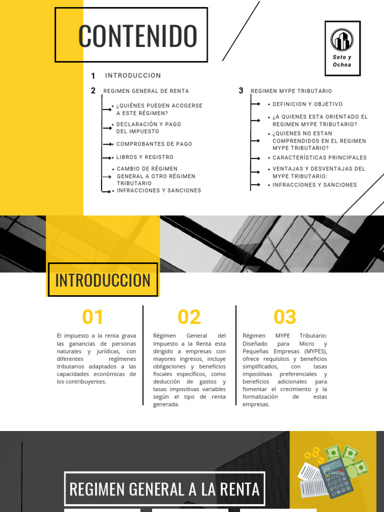 Régimen General Del Impuesto A La Renta y El Régimen Mype Tributario | PDF | Impuestos ...