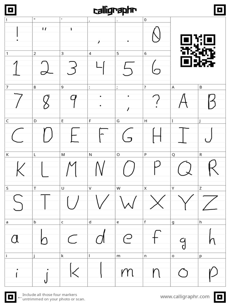 Calligraphr Template 1 | PDF
