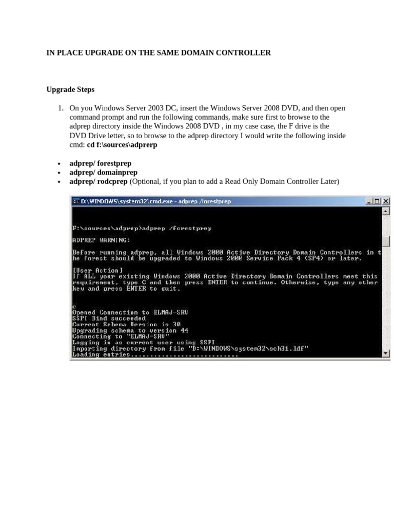 In-Place Upgrade to Windows Server 2008 | PDF | Computers