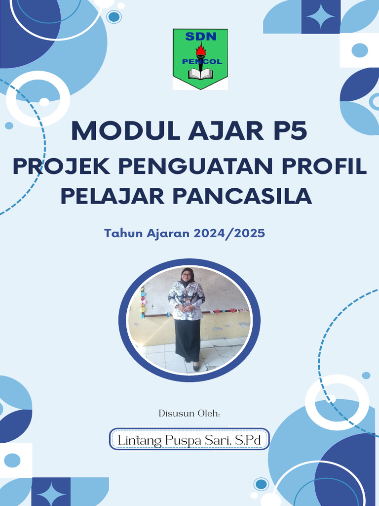 Biru Modern Memphis Cover Modul Ajar Dokumen A4 (215 X 330 MM) | PDF