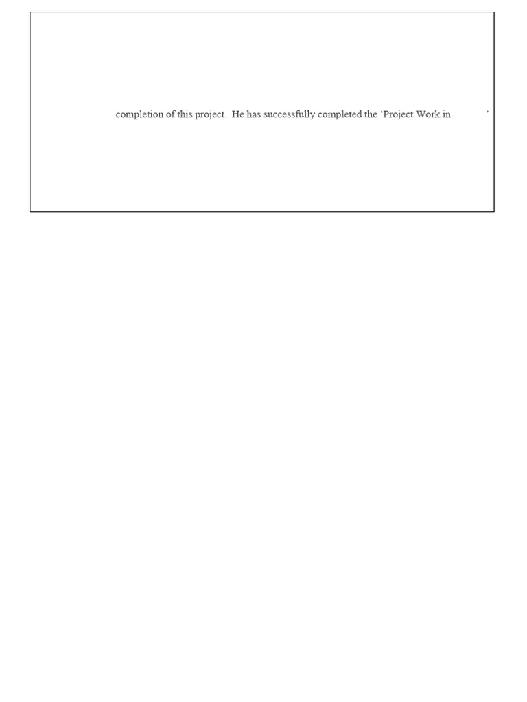 Project Certificate 1 | PDF