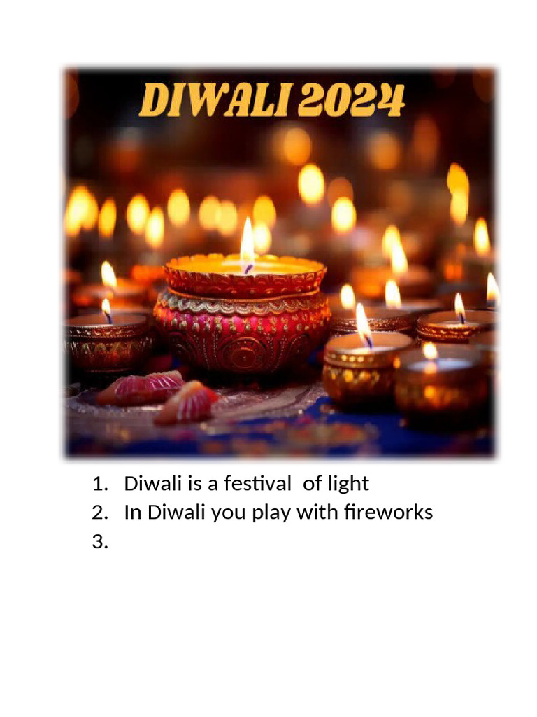 Diwali: Festival of Light & Fireworks | PDF