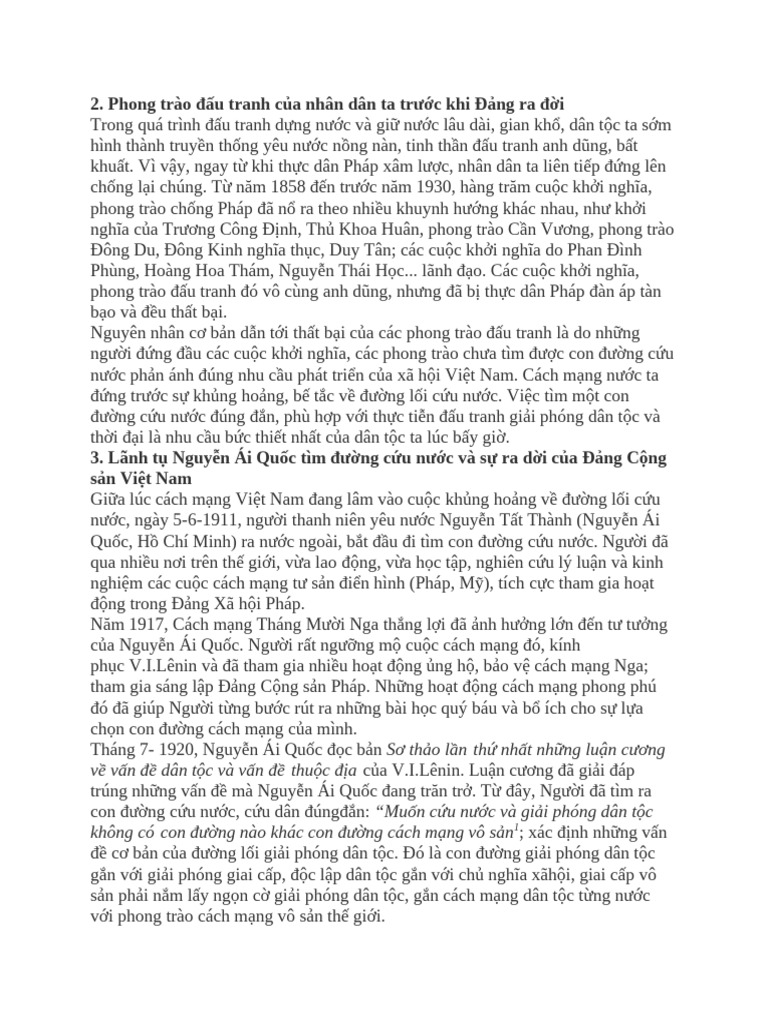 Khái Quát LSDCSVN 2 | PDF