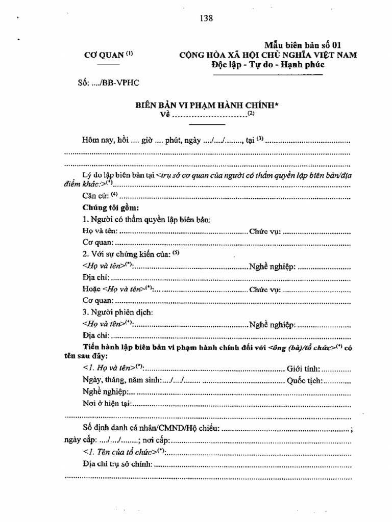 BB Vi Pham Hanh Chinh | PDF