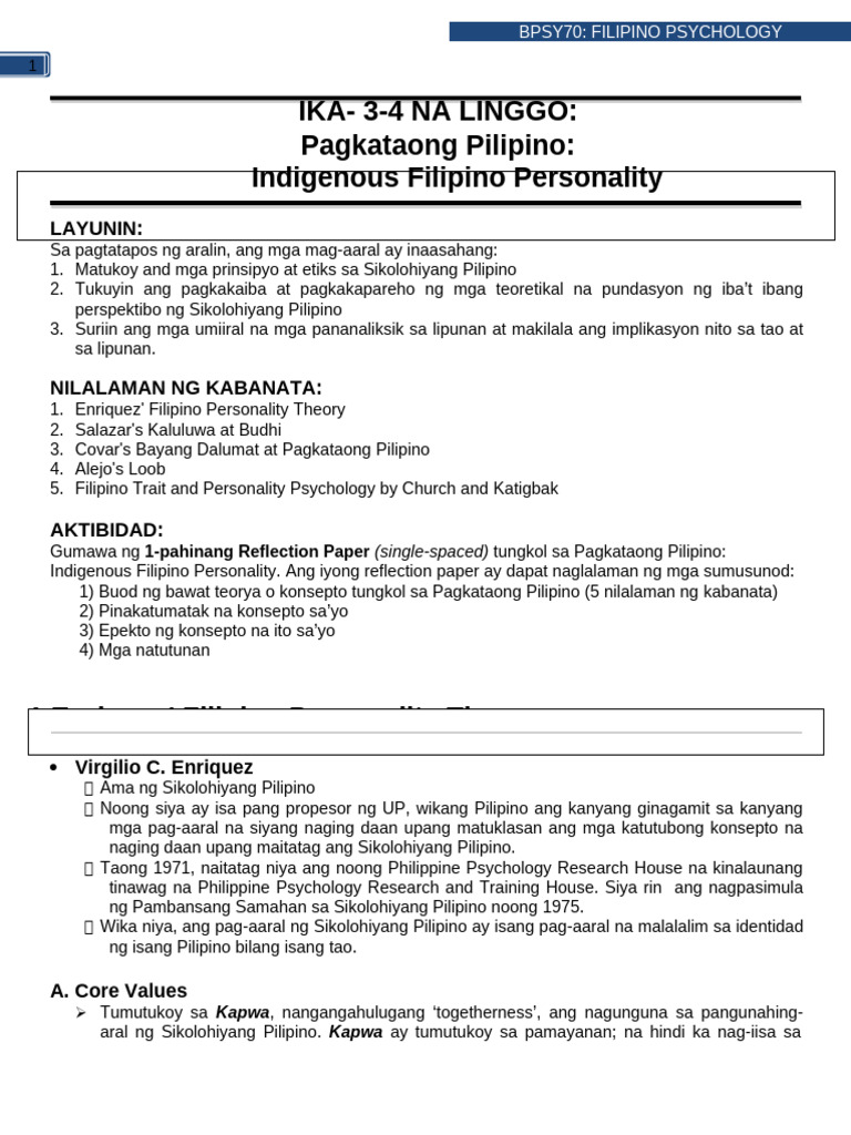 Modyul Ika 3 at 4 Na Linggo 1 | PDF