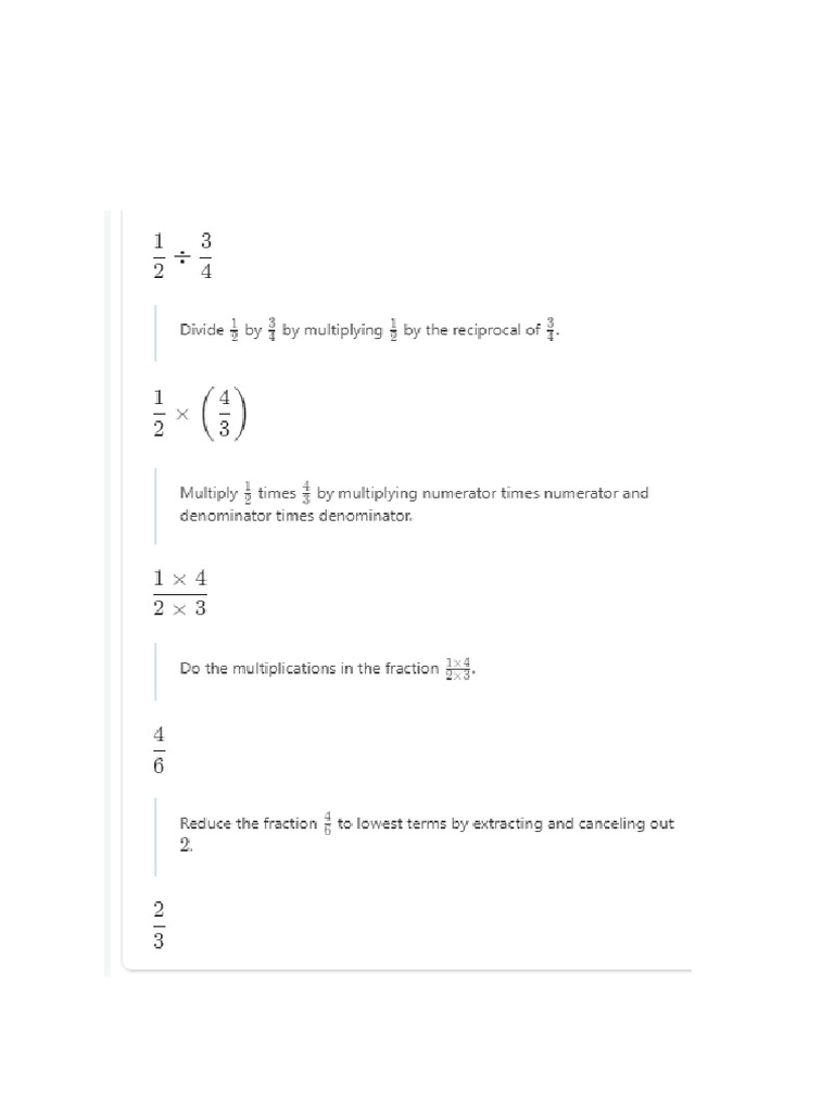 How To Divide Fractions, Whole Numbers and Mixed Numbers | PDF