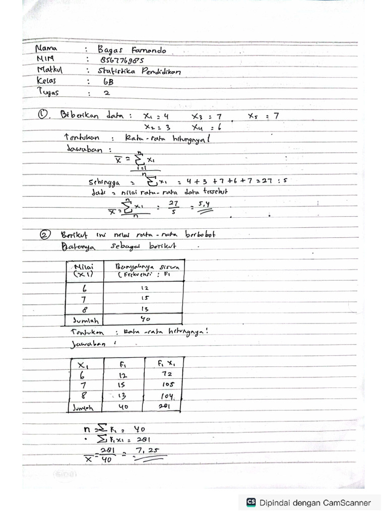 Tugas 2 Statistika Pendidikan | PDF