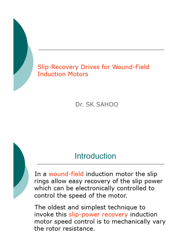 Slip Power Recovery-Induction Motor Drives | PDF | Electric Motor ...