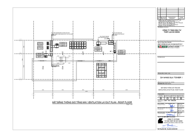 Mvac-220-Mb Thong Gio Tang Mai (Ventilation Layout Plan - Roof Floor) | PDF