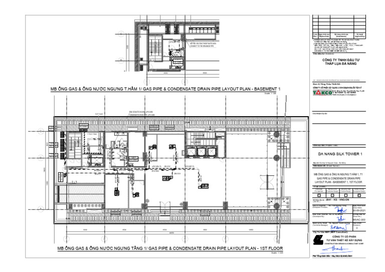Mvac-300-Mb Ong Gas& Ong Nuoc Ngung Tang 1 (Gas Pipe & Condensate Drain Pipe Layout Plan - 1st ...