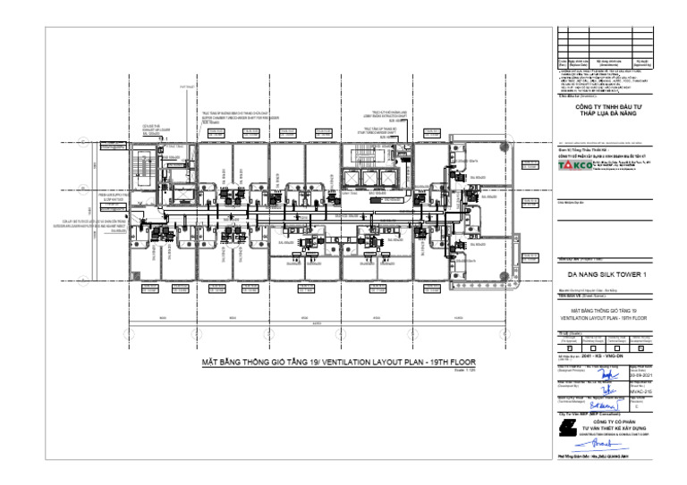 Mvac-215-Mb Thong Gio Tang 19 (Ventilation Layout Plan - 19th Floor) | PDF