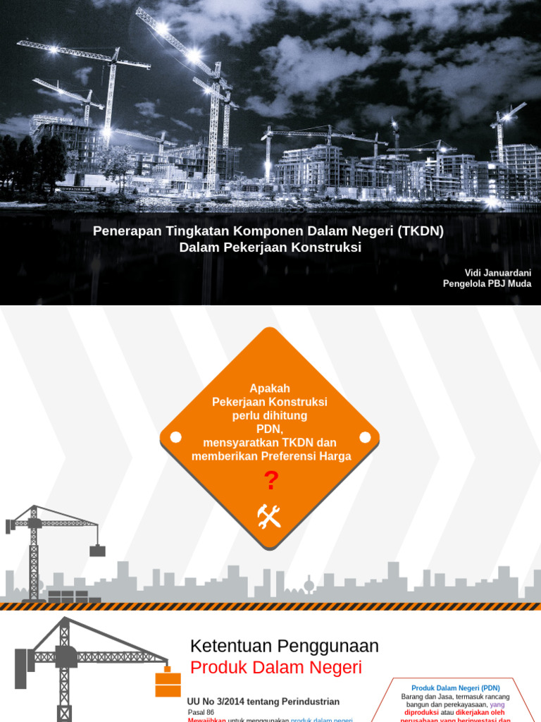 Penerapan TKDN Konstruksi | PDF | Pengelolaan Keuangan & Uang
