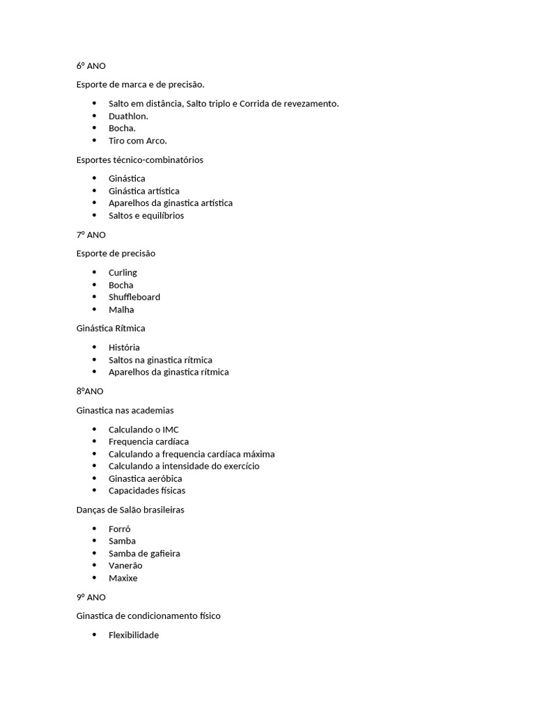 Cronograma de Provaas | PDF | Esportes e Recreação