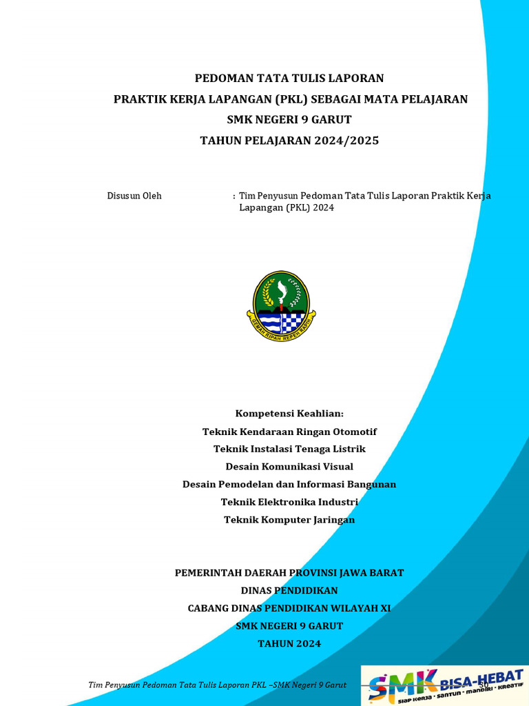Panduan Penulisan Laporan PKL 2024-2025 | PDF